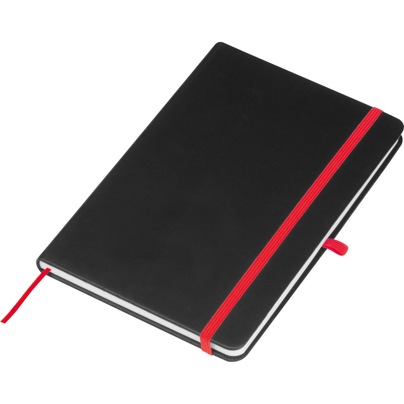 A5 notebook with coloured engraving | red | 2386705