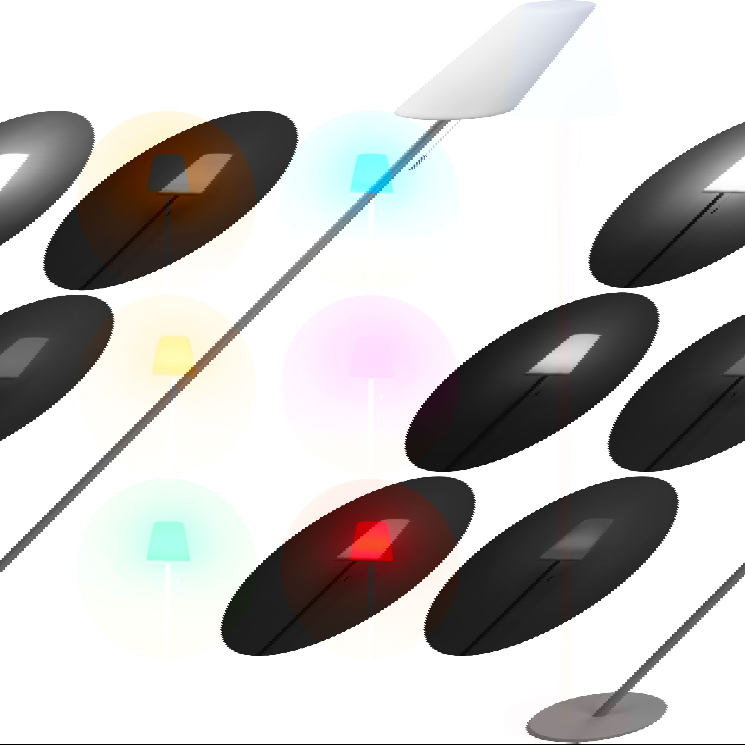 Large outdoor lamp with color change BRIDGET | White | 9537206