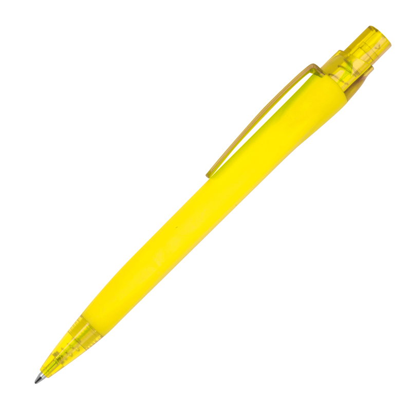 Stylo à bille caoutchouté ORLANDO | jaune | 1561508