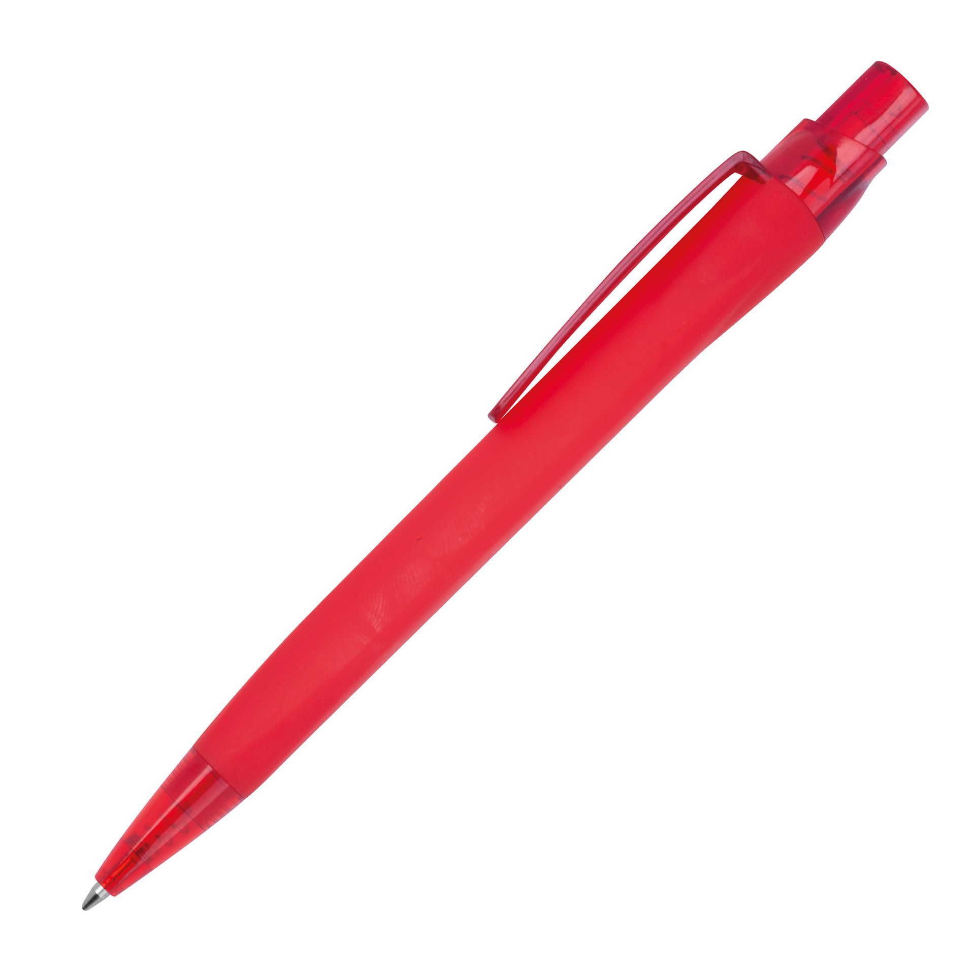 Rubberized plastic pen ORLANDO | red | 1561505