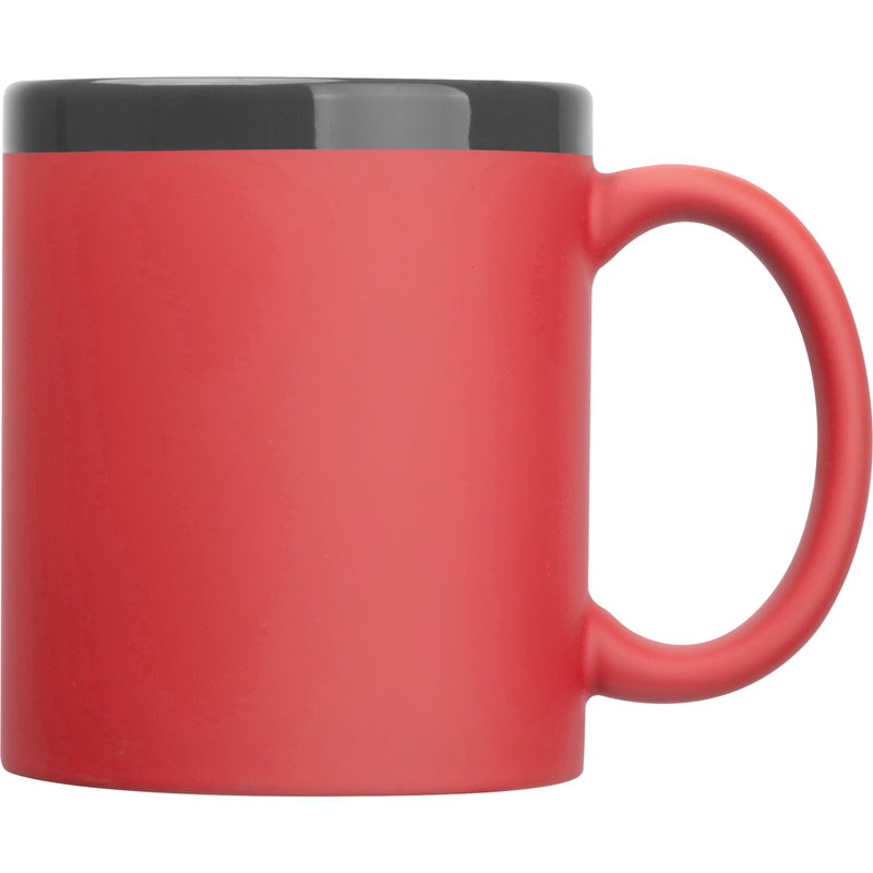 Ceramic mug – rubberized RONALD | red | 8549705