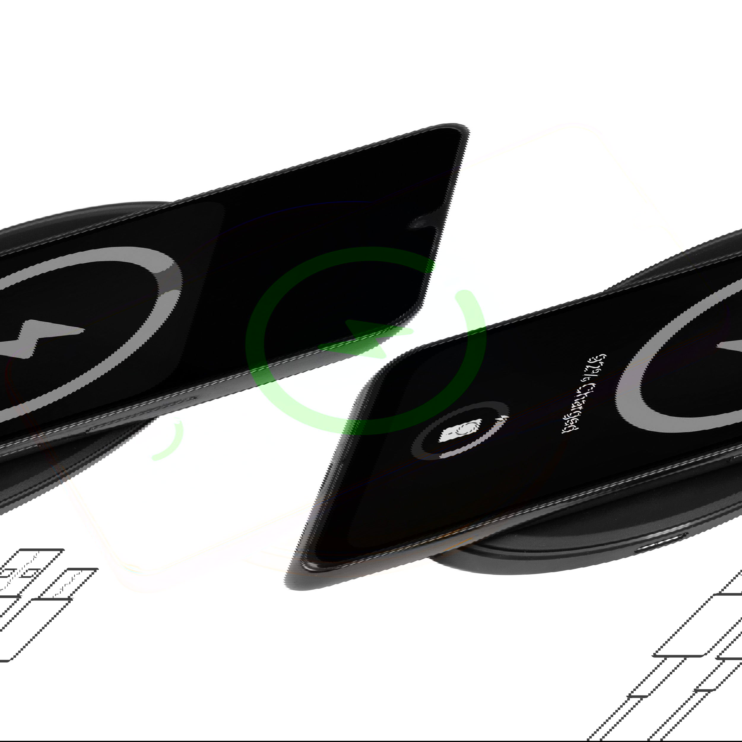 Wireless charger with LED display | Black | 3424103